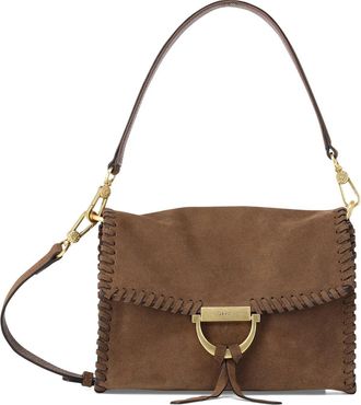 Abro Abro Crossbody Bags - Schultertasche Temi aus Veloursleder - Gr. unisize - in Braun - f&uuml;r Damen