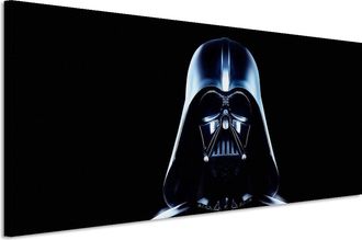 Paul Sinus Art Kunstdruck Darth_Vader_150x50cm Panoramabild_Ausf&uuml;hrung qualitativ hochwertiges Keilrahmenbild auf echter Leinwand als Wandbild auf Keilrahmen