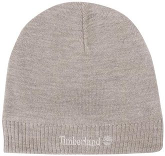 Timberland Knit Logo Beanie Béret Homme, Light Grey, Taille unique