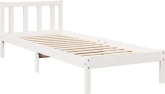 vidaXL Massivholzbett Extra Lang ohne Matratze Weiß 90x220 Kiefernholz Vidaxl