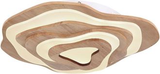 Globo Lighting plafonnier - Jacks - marron - bois - LED - 41768-40