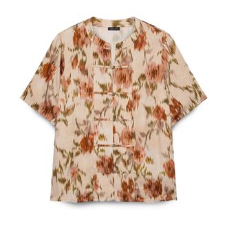 Fiorella Rubino Viskose Satin Bluse - - Blouses & Shirts - Damen - Beige - 5XL