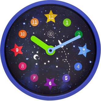 NeXtime Wanduhren, Metall, Kunststoff Blau, &Oslash; 30 cm, 7356