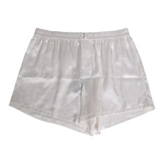 Dolce & Gabbana Wei&szlig;e Seidensatin Herren Boxer Badebekleidung - - Swimwear - Damen - Wei&szlig; - S