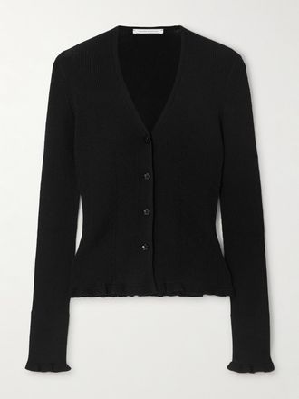Cecilie Bahnsen Cardigan En Laine C&ocirc;tel&eacute;e Bessie - Noir