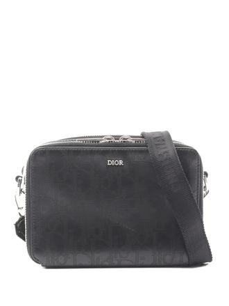 Dior sac &agrave; bandouli&egrave;re Oblique Galaxy en cuir (ann&eacute;es 2010) - Noir