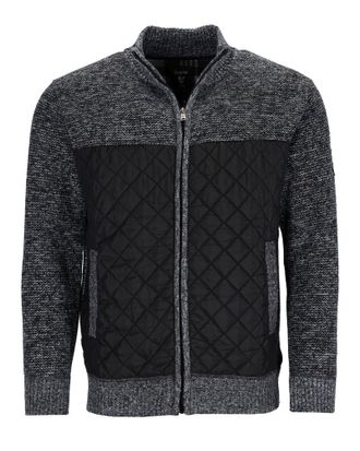 Hajo Strickjacke in Materialmix mit gef&uuml;tterter Innenseite