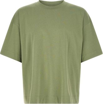 Dries Van Noten Homme, Tops, Vert, Taille: S Heno Cotton Jersey Crew Neck T-Shirt
