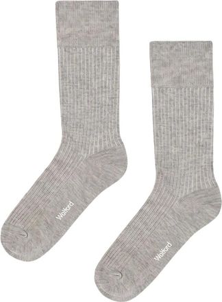 Wolford Gerippte Stretch-Baumwollsocken - - Underwear - Damen - Grau - XS