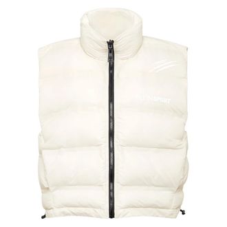 Plein Sport Femme, Vestes, Gris, Taille: 46 FR Veste L&eacute;g&egrave;re Rembourr&eacute;e Sans Manches Scratch