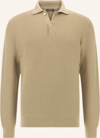 Boggi Milano Boggi Milano Strick-Poloshirt beige