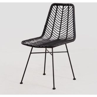 Sklum Sklum - Gartenstuhl aus rattan Gouda Colors Schwarz Schwarz