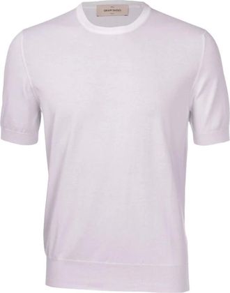 Gran Sasso Homme, Pulls, Blanc, Taille: 2XL T-shirt Tricot&eacute; Col Rond