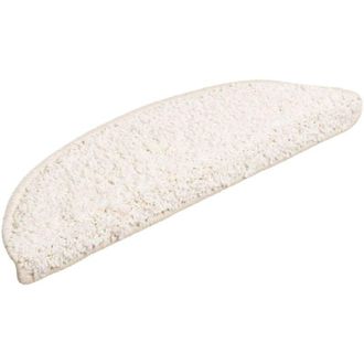 vidaXL Stufenmatten 10 Stk. 56x17x3 cm Wei&szlig; Halbrund vidaXL