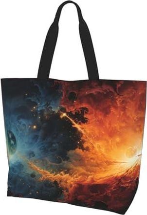 Generic Image De N&eacute;buleuse (1) Sac Fourre Tout L&eacute;ger Sacs De Courses R&eacute;utilisable Sac A Main Femme Pour Shopping Gym Quotidienne