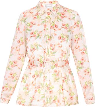 Usha Bluse Frauen cremewei&szlig; mehrfarbig