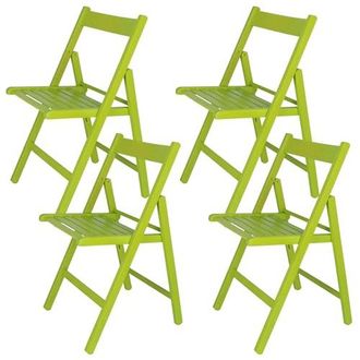 Aran&aacute;z S.L. MANUFACTURAS DE LA MADERA Klappstuhl, Buchenholz, gr&uuml;n, 43 x 47 x 79 cm