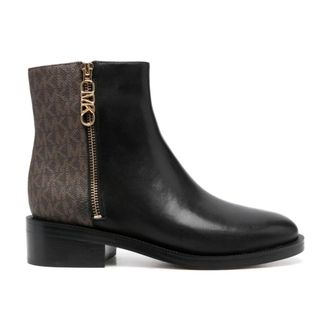 Michael Kors Schwarze flache Bootie - - Shoes - Damen - Schwarzk - 38 1/2 EU
