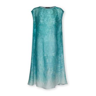 Elena Miro Lange bedruckte Bluse - - Tops - Damen - Blau - 2XL