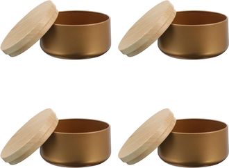 Valiclud MOTHNUR 4 St&uuml;ck Wei&szlig;blech Kerzendosen mit Deckel 8oz Versiegelte Metalldosen f&uuml;r Kerzenherstellung und Aufbewahrung Snack und Teeboxen f&uuml;r Weihnachten