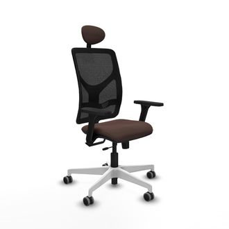 Piqueras y Crespo Stuhl f&uuml;r &Uuml;berwachungs- und Kontrollkabinen mit 3D-Armlehnen, h&ouml;henverstellbarer Lendenwirbelst&uuml;tze und festem Kopfteil, ausgestattet mit Syncro/Trasl