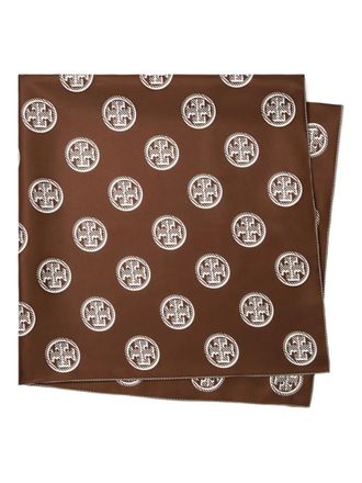 Tory Burch paréo en soie - Marron