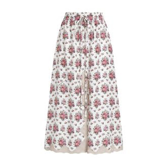 Dolce & Gabbana Femme, Jupes, Multicolore, Taille: 38 FR Small Flower Bouquets Print Midi Skirt