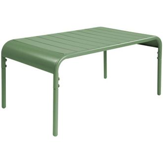 Sweeek Rechteckiger Couchtisch aus Stahl f&uuml;r den Garten