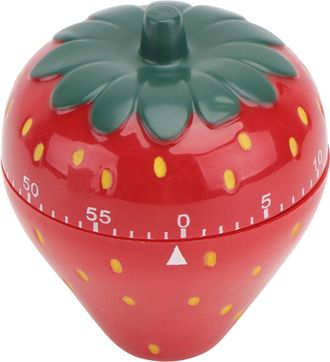 Cabilock Eieruhr Küchentimer Küchenwecker Erdbeere Figur Obst Design 60 Min Timer Mechanischer Erinnerung zum Küche Kochen Backen Sport Studieren Kinder Gesche