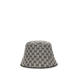Gucci GU8757403HBNH4068BB GG Canvas Bucket Hat - Gray