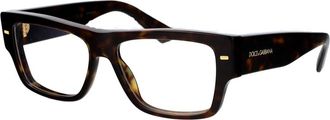 Dolce & Gabbana unisex, Accessoires, Brun, Taille: 55 MM Monture Optique Carr&eacute;e