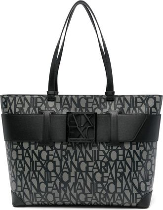 A|X Armani Exchange Handtasche mit Logo-Print - Schwarz
