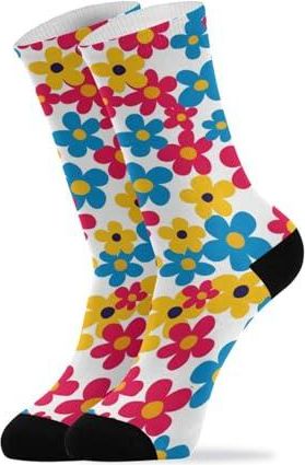 Generic Fleur Colorée Brillante Chaussettes Fantaisie Crew Socks Unisex Chaussettes Rigolotes Pour Adulte Trekking Affaires 40Cm