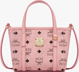 MCM Toni Shopper mit Reissverschluss in Visetos SOFT PINK VISETOS