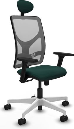 Piqueras y Crespo Stuhl f&uuml;r Call Center mit 3D-Armlehnen, h&ouml;henverstellbarer Lendenwirbelst&uuml;tze und festem Kopfteil, ausgestattet mit 3 Positionen und Schneidschaum, Gr