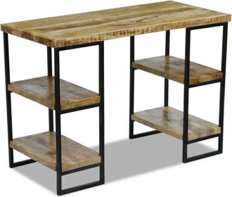 vidaXL Vidaxl - Bureau en bois de manguier 110 x 50 x 76 cm