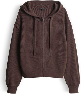 OPUS Strickjacke DESO Regular aus feinem Rippstrick lockere Passform, weicher Griff, w&auml;rmend