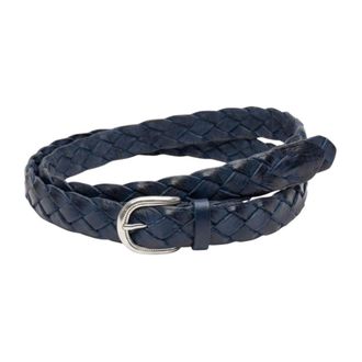 Alberto Luti Homme, Accessoires, Bleu, Taille: 115 CM Ceinture en cuir tress&eacute;