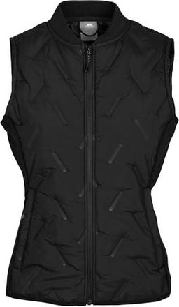 Trespass Miran Gilet de sport pour femme avec rembourrage en faux duvet et 2 poches zipp&eacute;es, Noir, XS