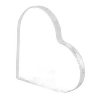 Cabilock Ornement Acrylique Transparent Forme Coeur 10.8X10X0.04 Pouces Panneau L&eacute;ger Bords Lisses D&eacute;coration Maison Souvenir Diy Bricolage