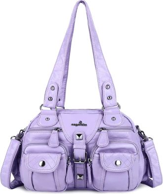 Angel Kiss Crossbody-Tasche f&uuml;r Damen, Schultertasche, mehrere Taschen, weich, Hobo-Handtasche, abnehmbarer Riemen, Leder