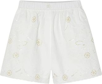 Forte_Forte Femme, Shorts, Beige, Taille: 40 FR Shorts Courts en Dentelle et Verre