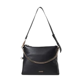 Liu Jo Femme, Sacs, Noir, Taille: ONE Size Sac Bandoulière Noir avec Fermeture Éclair