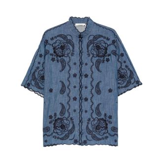 Zimmermann Aster Jeanshemd mit Stickerei - - Blouses & Shirts - Damen - Blau - M