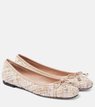 Jimmy Choo London Ballerines Elme en tweed