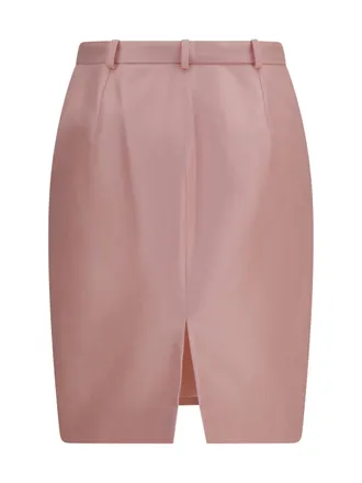 Gucci Womens Silk Faille Skirt Hopeful Pink