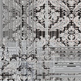 Homemania Teppich, Bedruckt, Gray, Lily-Zusammenfassung, rutschfest, für Wohnzimmer, Schlafzimmer, Mehrfarbig aus Polyester, Baumwolle, 120 x 180 cm