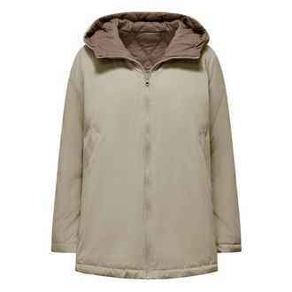 Bomboogie Femme, Vestes, Beige, Taille: 40 FR Veste Courte R&eacute;versible &agrave; Capuche