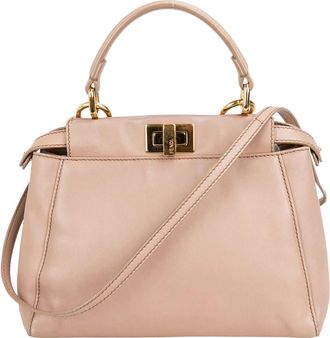 Fendi Crossbody Bags - Fendi Leather Peekaboo Handbag - Gr. unisize - in Braun - f&uuml;r Damen
