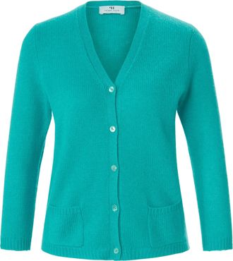 Peter Hahn Strickjacke aus 100% Premium-Kaschmir Peter Hahn Cashmere türkis